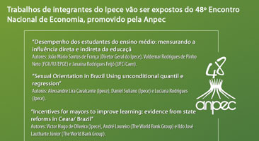 Trabalhos de integrantes do Ipece vão ser expostos no 48º Encontro ...